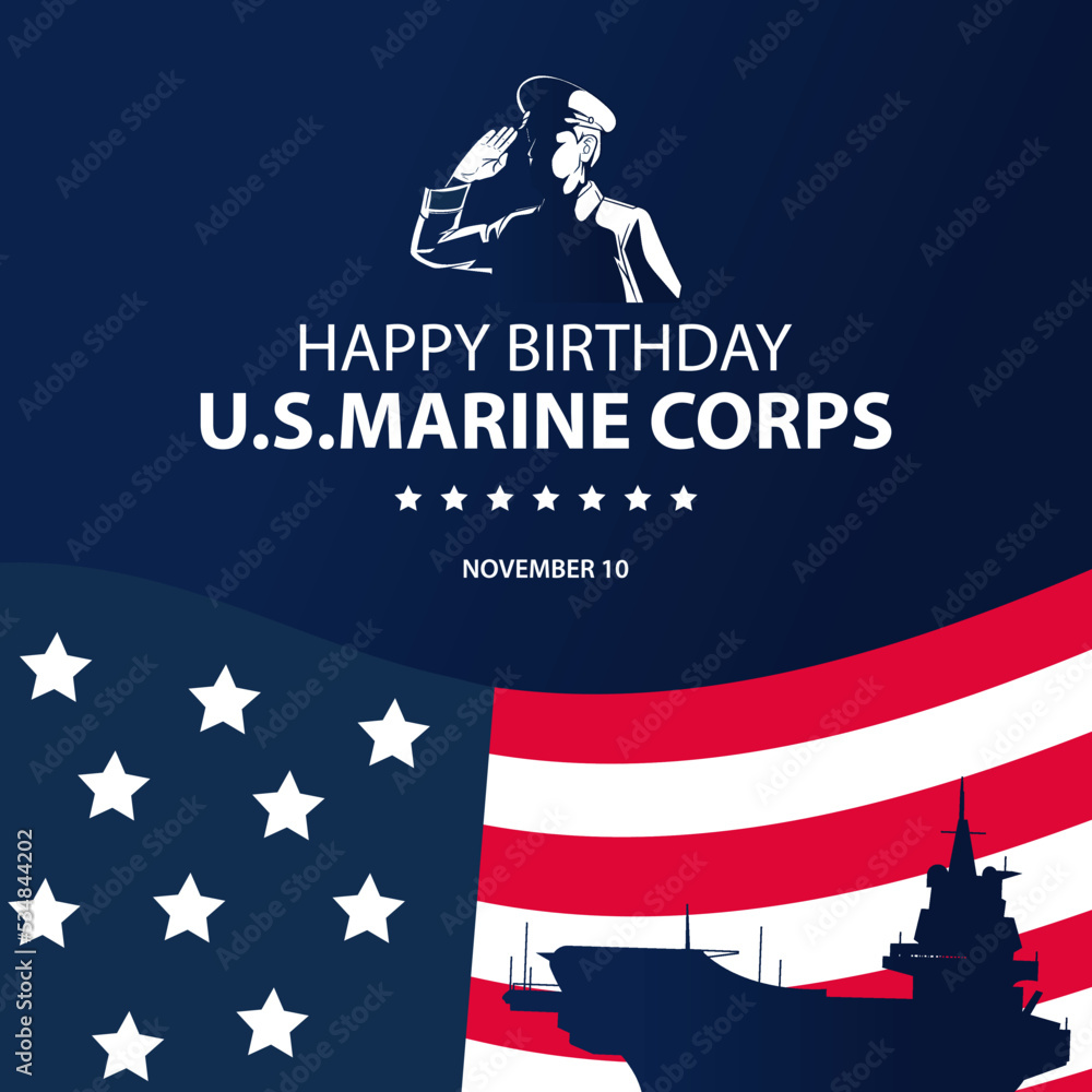united states Marine Corps Birthday background Stock Vector | Adobe Stock