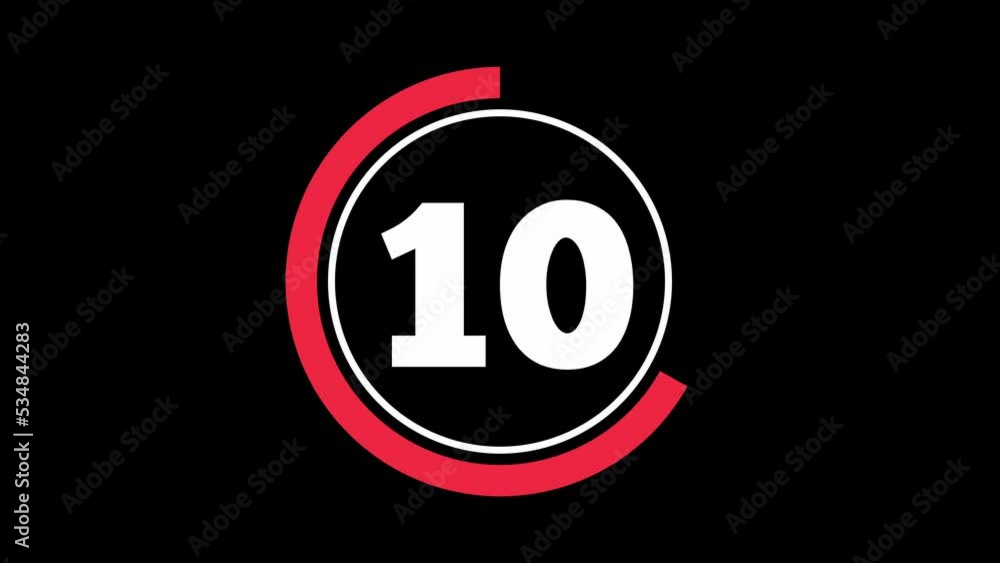 Vidéo Stock Simple 15 seconds countdown timer. Thick numbers and ...