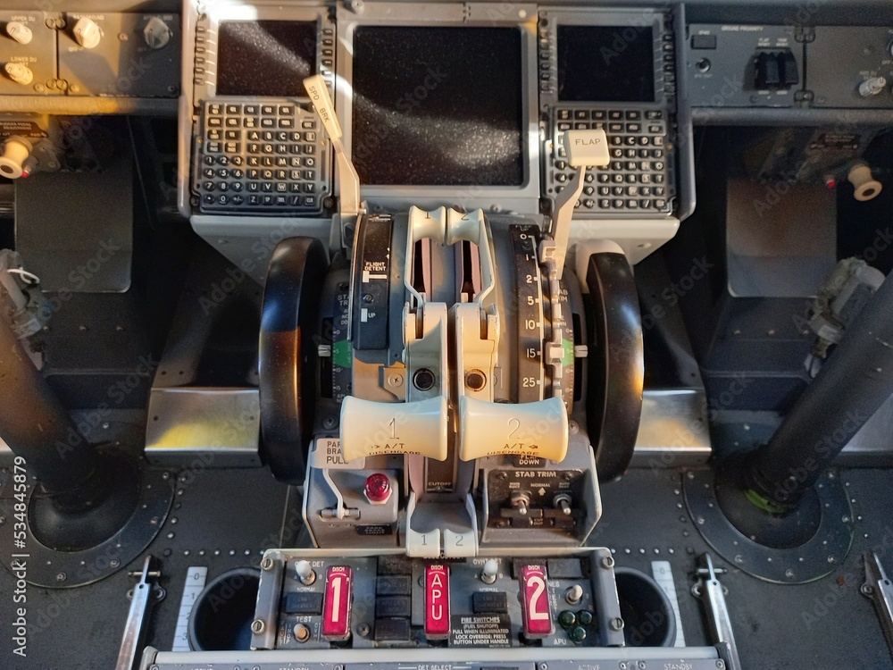 Stand de control Boeing 737-800 Stock Photo | Adobe Stock