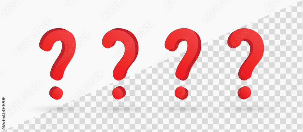 3d question mark icon button . faq sign, customer support and support ...
