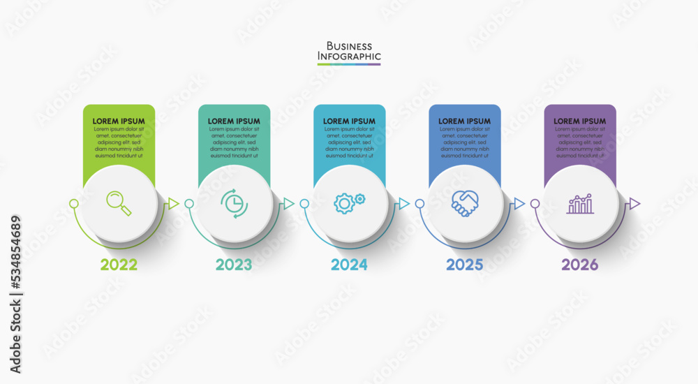 Business data visualization. timeline infographic icons designed for ...