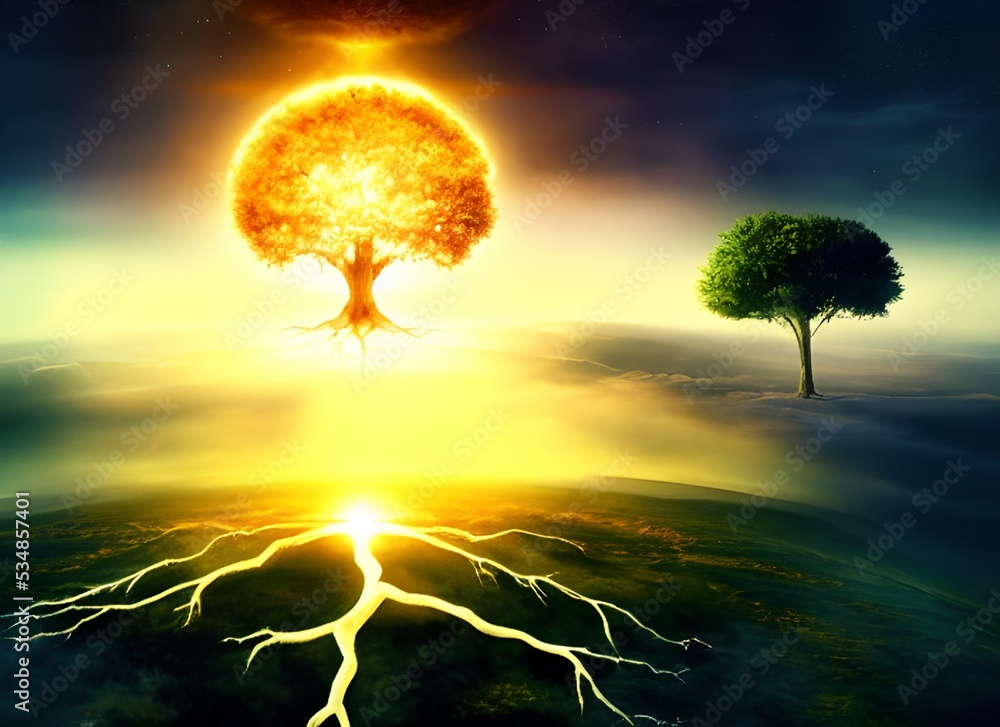 The Tree of Life is a symbol of life and rebirth. In this illustration ...
