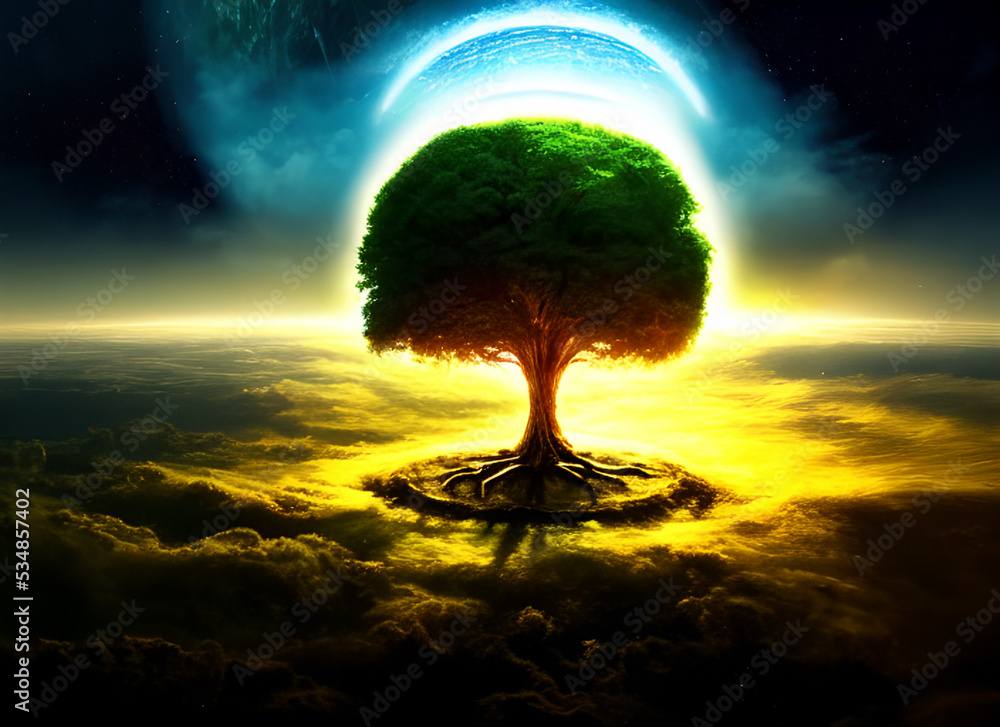 The Tree of Life is a symbol of life and rebirth. In this illustration ...