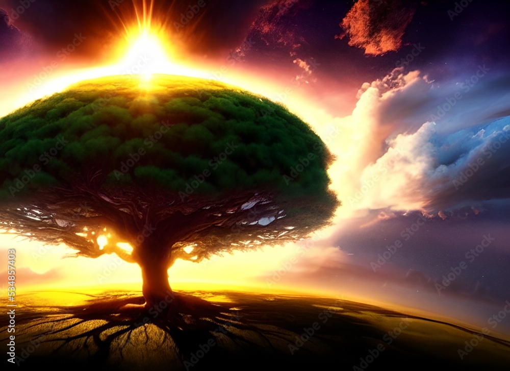 The Tree of Life is a symbol of life and rebirth. In this illustration ...