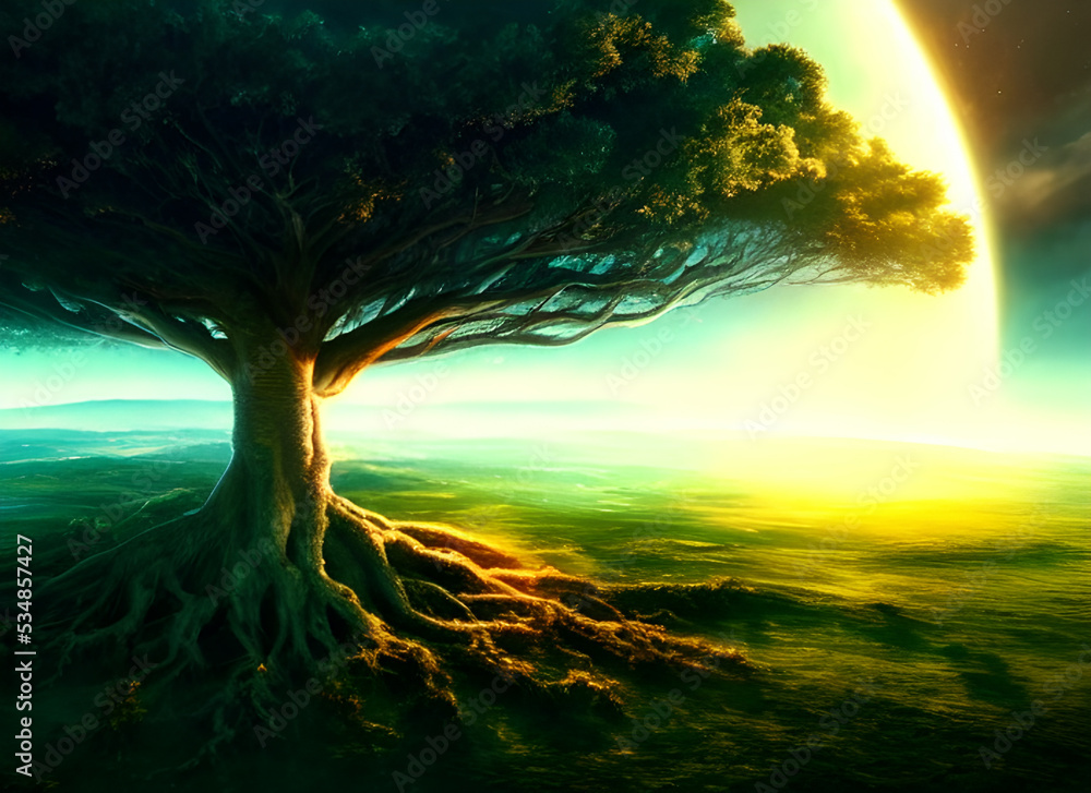 The Tree of Life is a symbol of life and rebirth. In this illustration ...