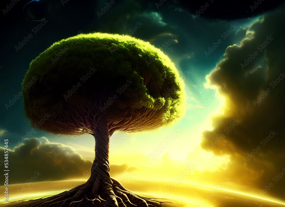 The Tree of Life is a symbol of life and rebirth. In this illustration ...