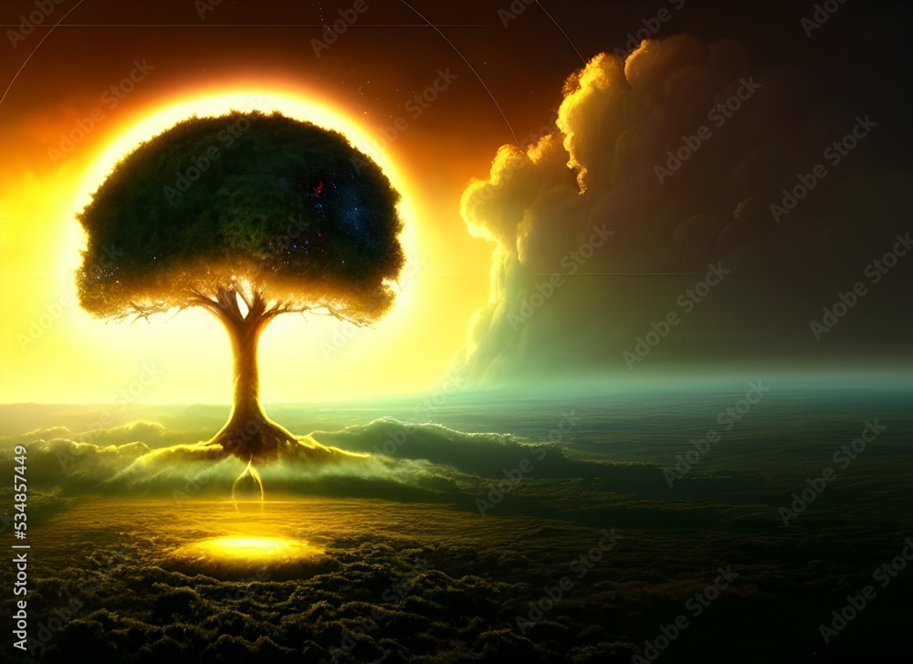 The Tree of Life is a symbol of life and rebirth. In this illustration ...
