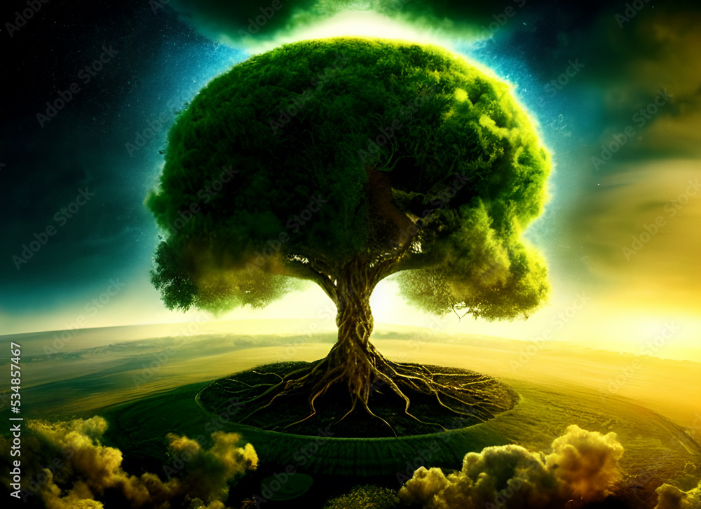 The Tree of Life is a symbol of life and rebirth. In this illustration ...