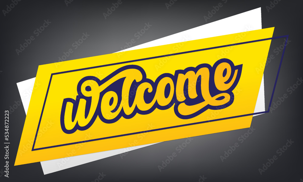Welcome banner design Stock Vector | Adobe Stock