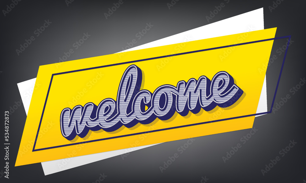 Welcome banner design Stock Vector | Adobe Stock