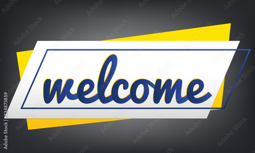 Welcome banner design Stock Vector | Adobe Stock