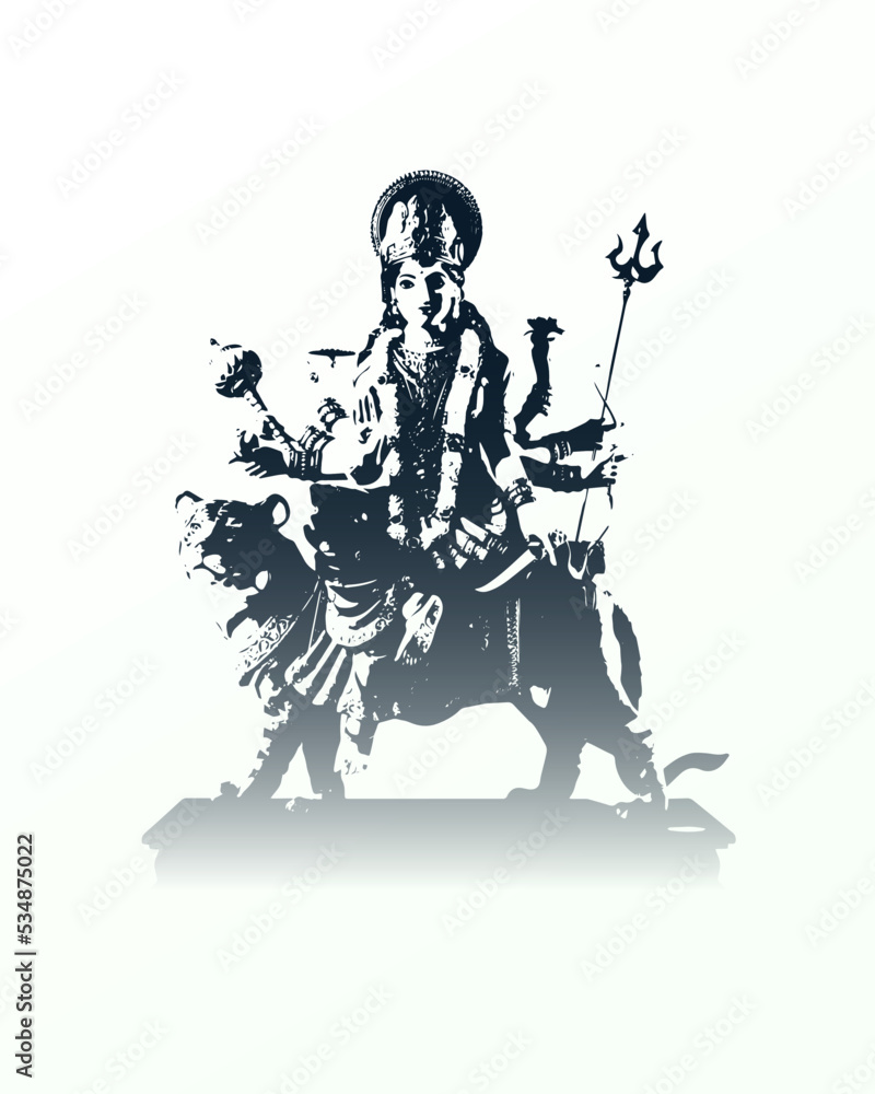 Navratri festival Ambe maa, maa Durga vector Stock Vector | Adobe Stock