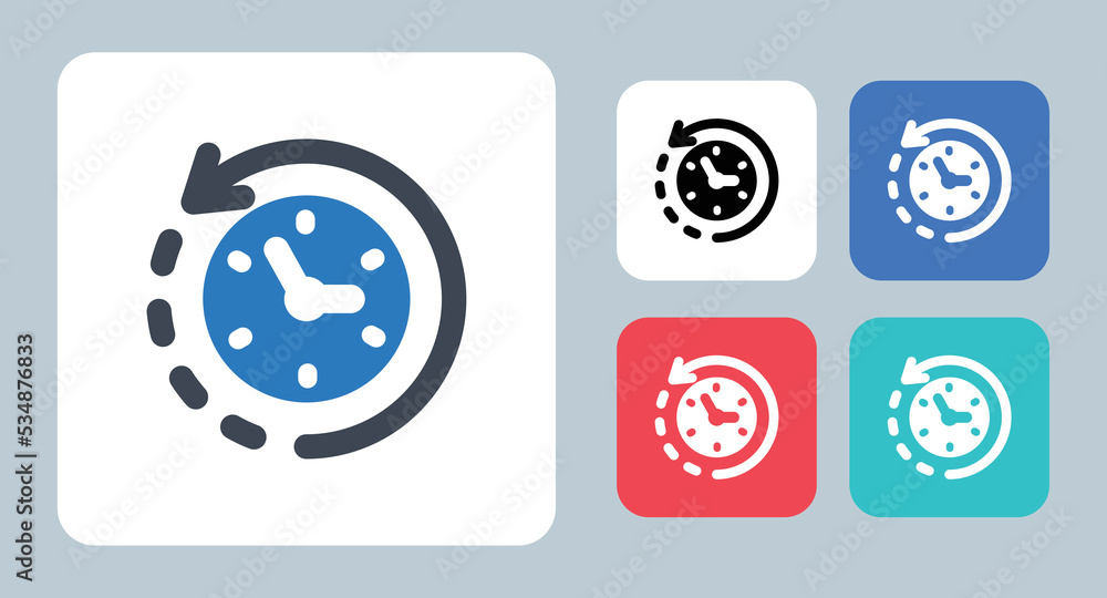 Time Reload icon - vector illustration . Clock, time, reload, Refresh ...