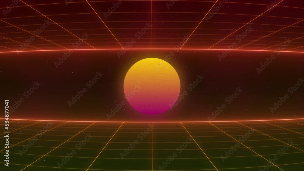Sun retro animated background (looping video), abstract background ...
