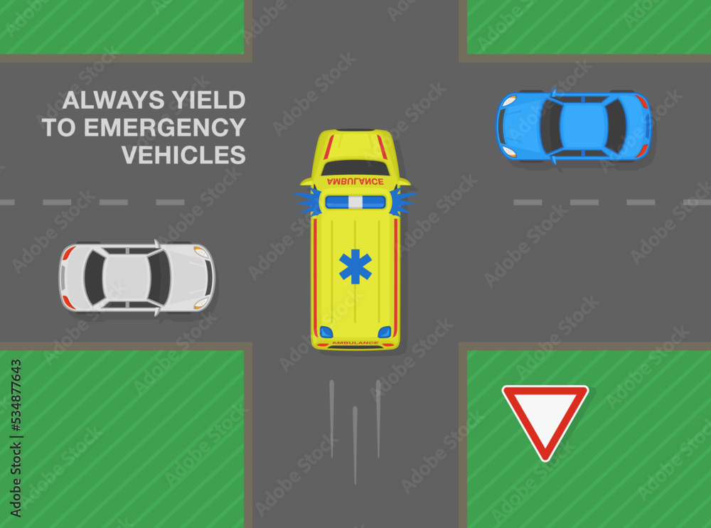 Vektorová grafika „Safe driving tips and traffic regulation rules ...
