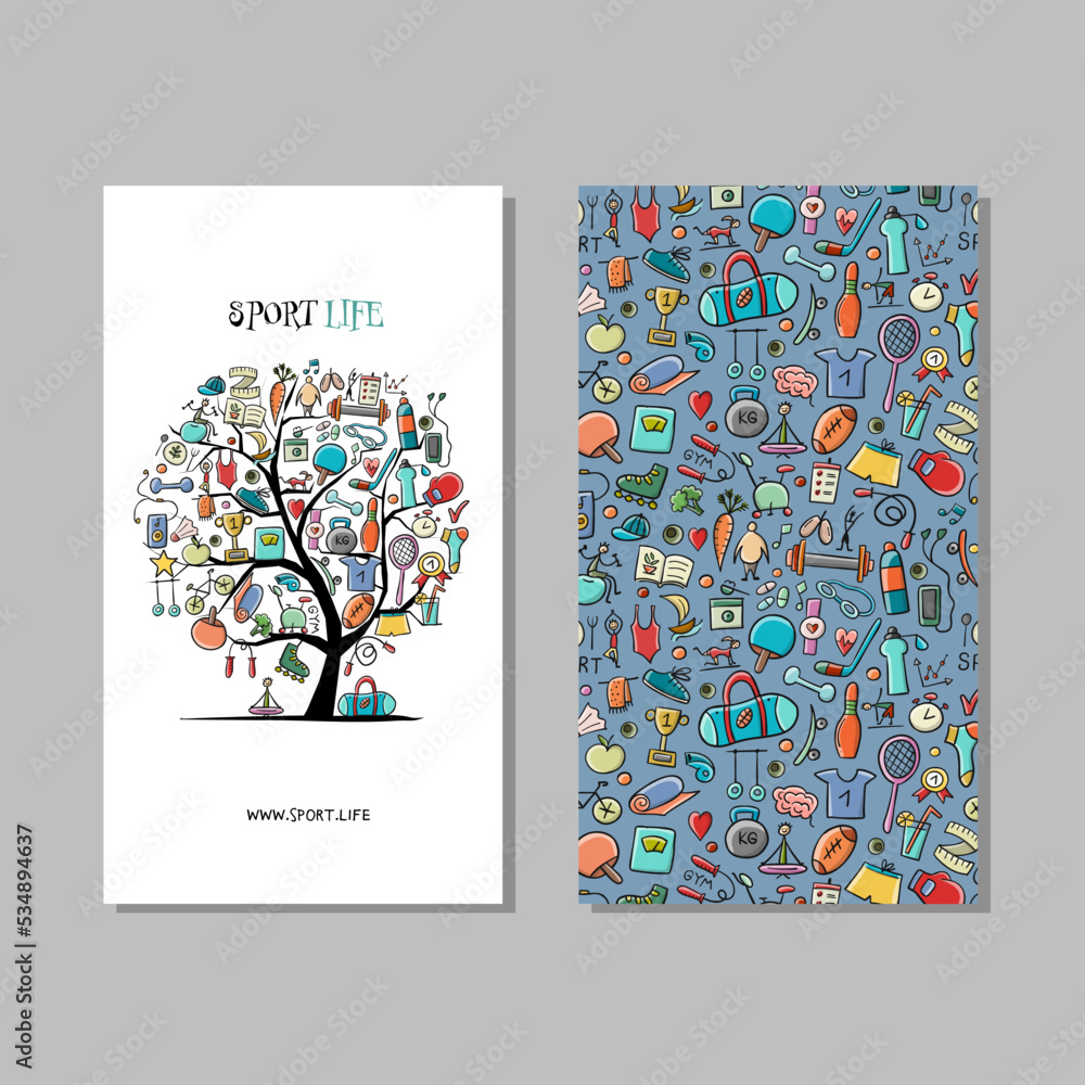 Healthy Lifestyle Background. Sport and activity. Fintess design ...