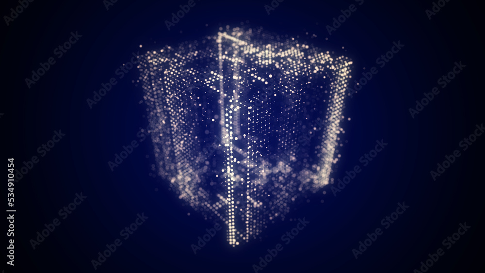 Technology blockchain concept. Visualization of the dynamic flow of the cryptocurrency industry ...