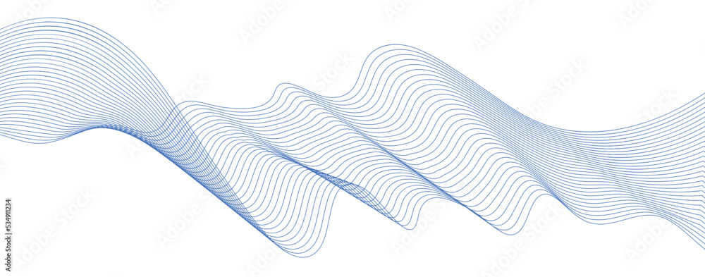 abstract blue wave background. Blue minimal round lines abstract ...