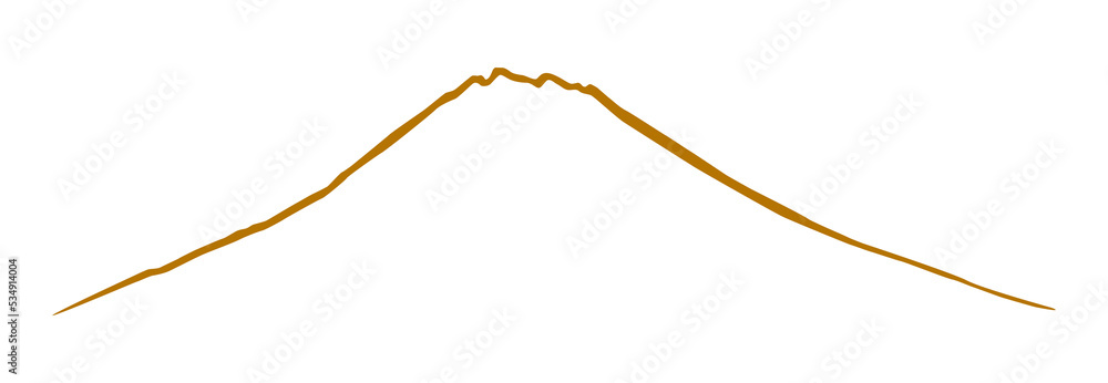 Simple Line Art of the Mountain Silhouette for Logo, Pictogram, Art ...