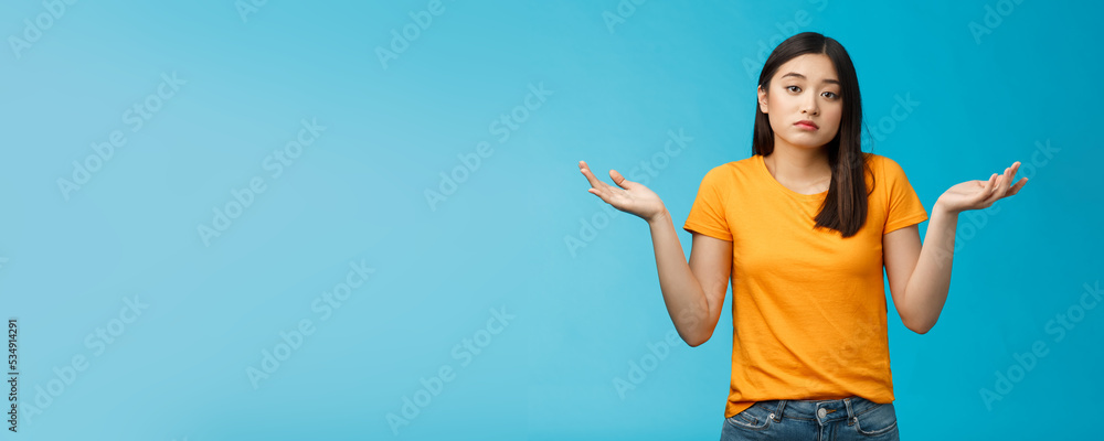 Shit happens. Indifferent absolutely careless female student not care ...