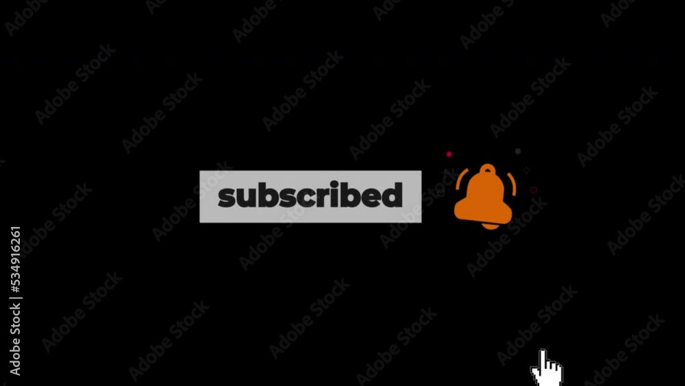 Subscribe, Reminder and Like Button animation motion graphics video ...