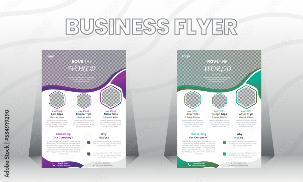 Travel flyer template,creative design travel agency suitable for baner ...