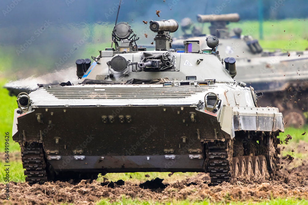 Ostrava Czech Republic 2022-09-15 The BMP-2 is an amphibious infantry fighting vehicle ...