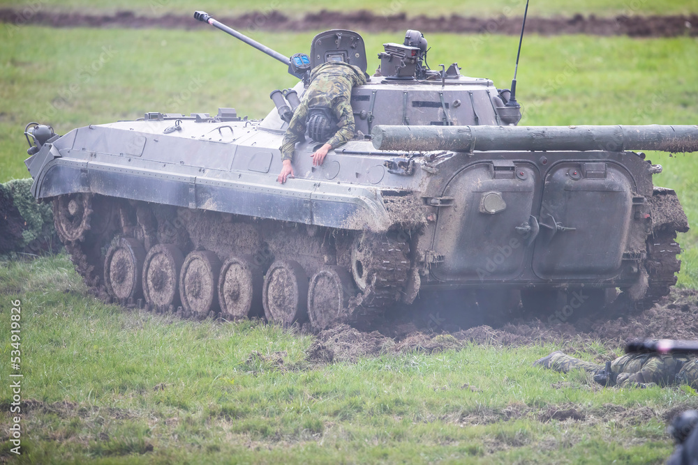 Ostrava Czech Republic 2022-09-15 The BMP-2 is an amphibious infantry fighting vehicle ...