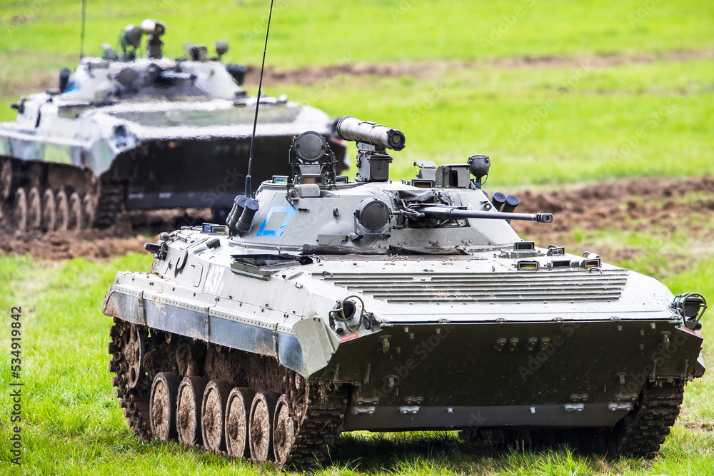 Ostrava Czech Republic 2022-09-15 The BMP-2 is an amphibious infantry ...