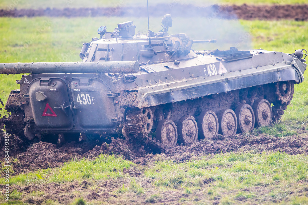 Ostrava Czech Republic 2022-09-15 The BMP-2 is an amphibious infantry fighting vehicle ...