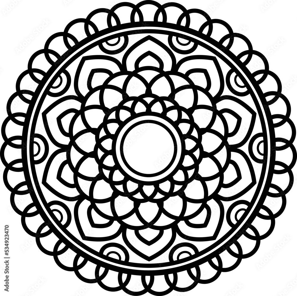 Vector Mandala art design. Mandala deign that you can use as logo ...