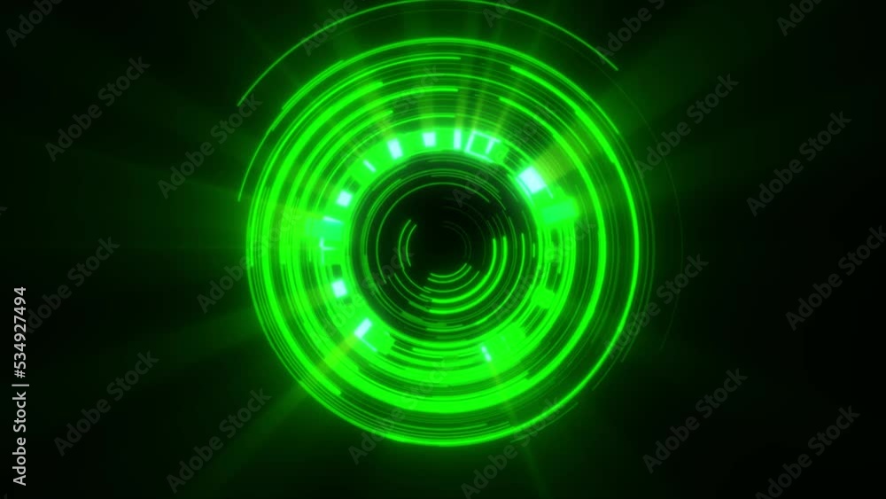 Hi Tech Futuristic Display Hud Circle Elements Loop Animation Alpha Channel, Hud Hologram Circle ...