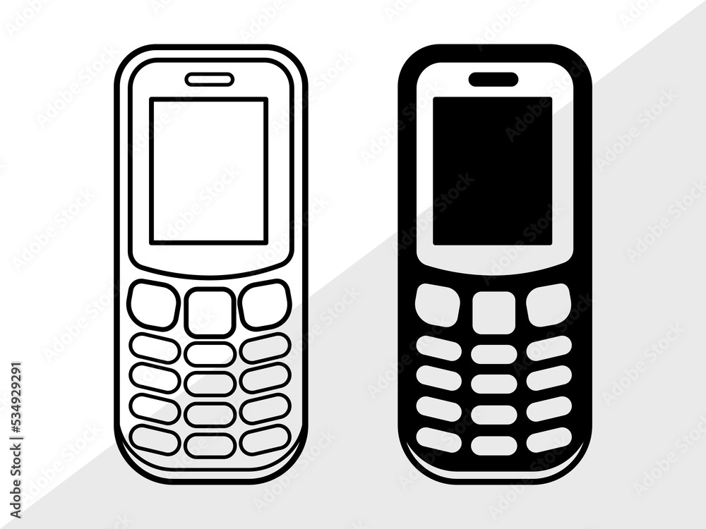 Cell Phone SVG, Smart Phone Svg, Mobile Phone Svg, Old Cell Phone Svg ...