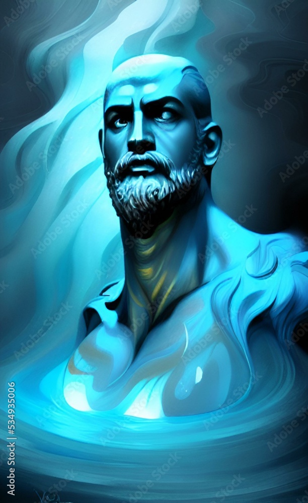 Drawing of Zeus. Antiquity. Greek God. Religion. Greek Pantheon. Stock ...