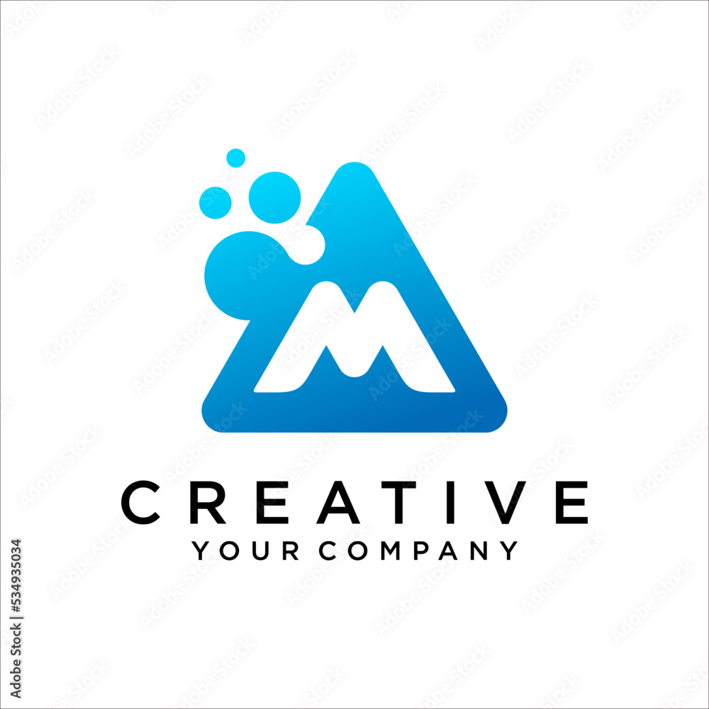 Letter M Logo Design Template Vector Element Stock Vector | Adobe Stock