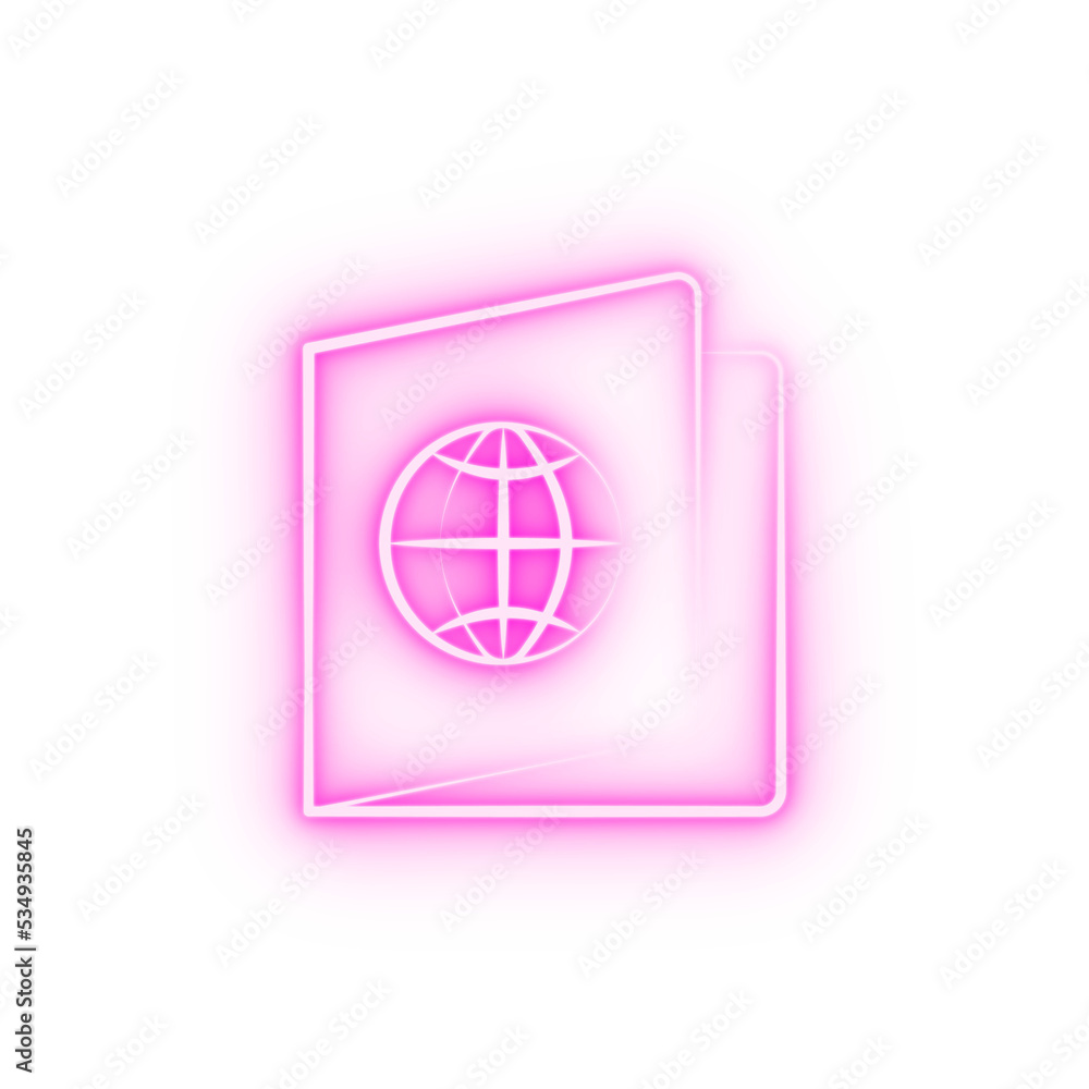 atlas map neon icon Stock Illustration | Adobe Stock