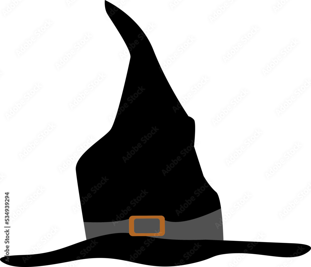 witch hat design illustration isolated on transparent background Stock ...