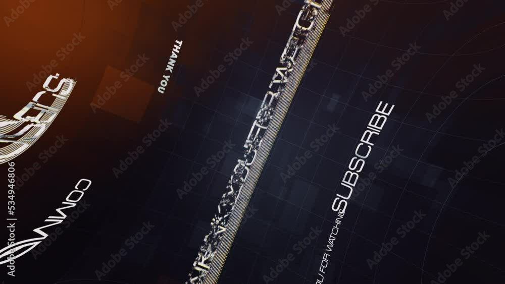 Thank you for Watching 3D Cinematic Title technology animation opening ...