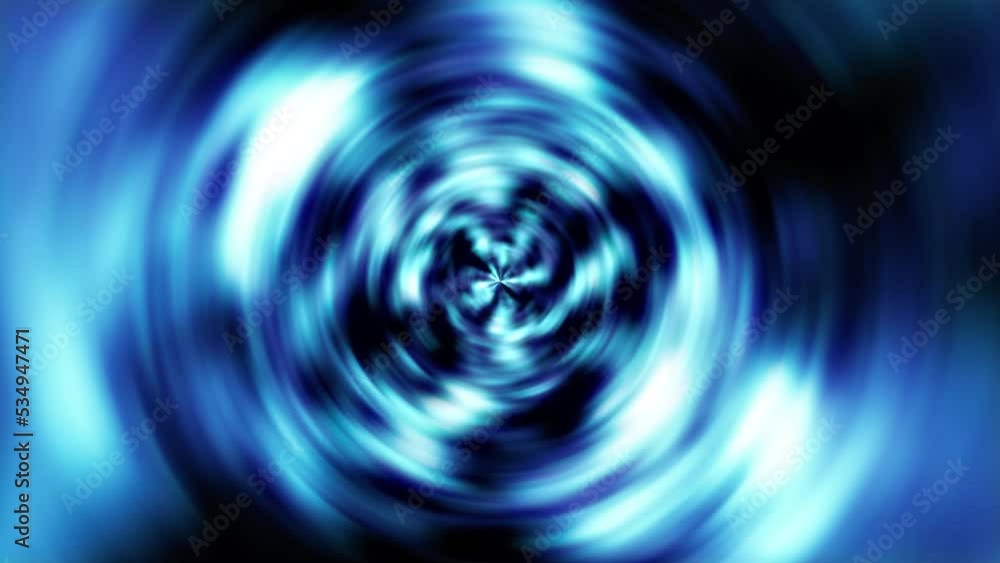 Loop abstract blue circle lights tunnel background for futuristic high ...