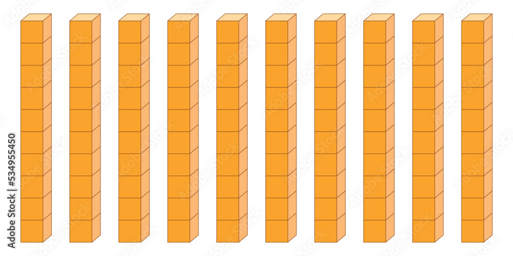Dienes tens blocks. Base ten counting. Place value with base ten blocks ...