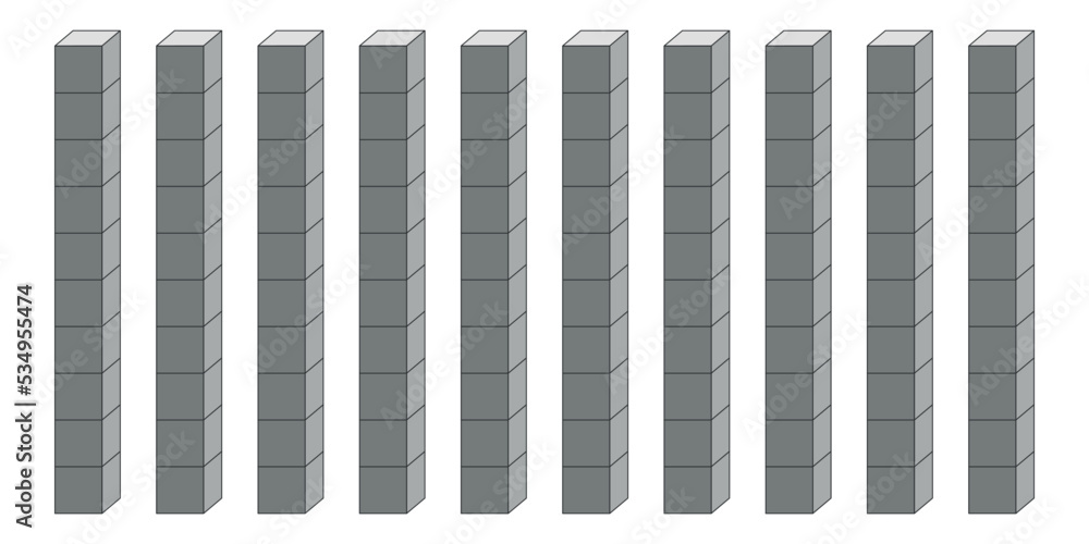 Dienes tens blocks. Base ten counting. Place value with base ten blocks ...