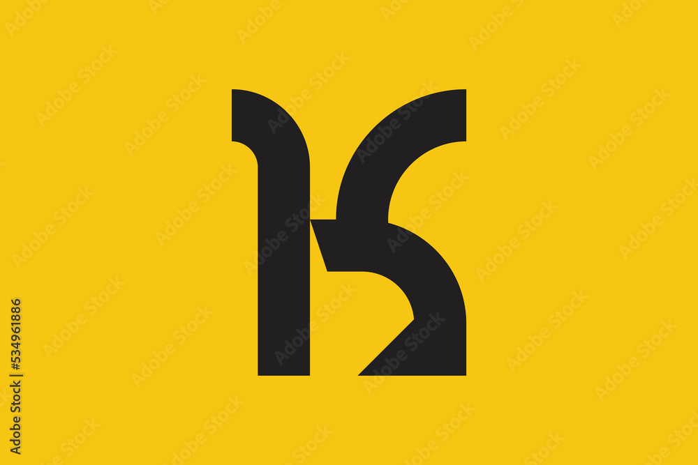 Minimal SK logo. Icon of a KS letter on a luxury background. Logo idea ...