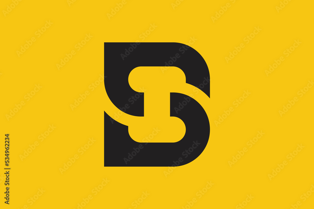Minimal SI logo. Icon of a IS letter on a luxury background. Logo idea ...