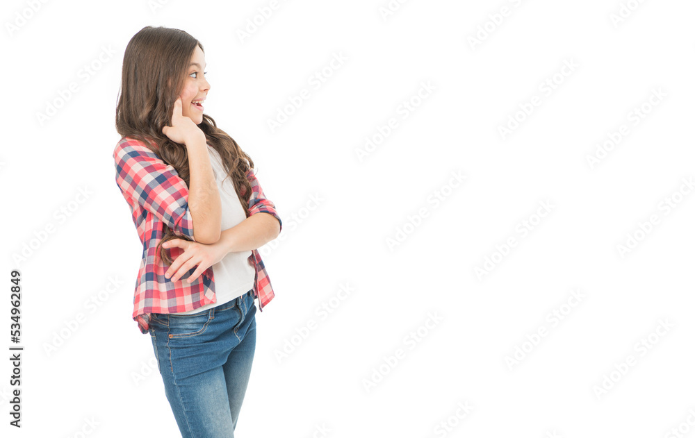 Happy teen girl model posing isolated on white. Teenage model smiling ...