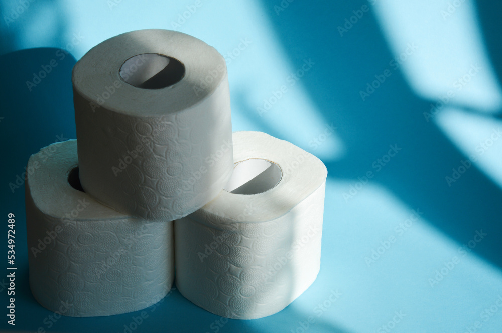 toilet paper, personal hygiene product. background for the design ...