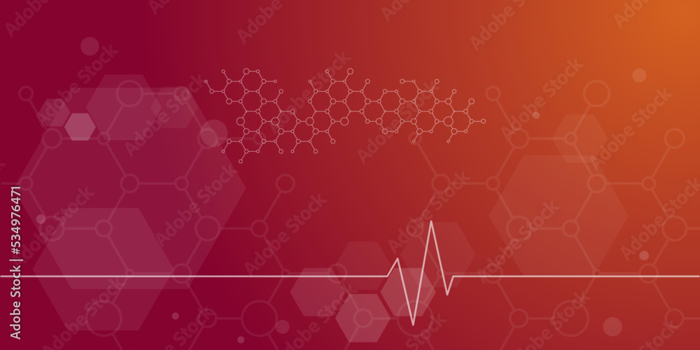 Abstract medical background in flat style with icons. Template design ...