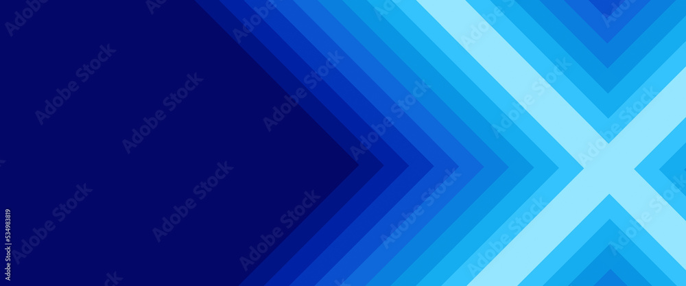 Blue blank banner template design of abstract geometric shapes in ...