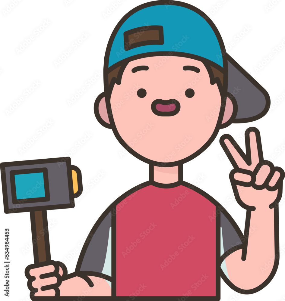 Youtuber icon Stock Vector | Adobe Stock