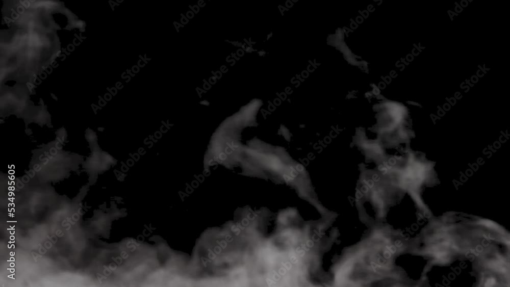 Smoke or vapor explosion with Alpha channel. Realistic clouds rise up ...
