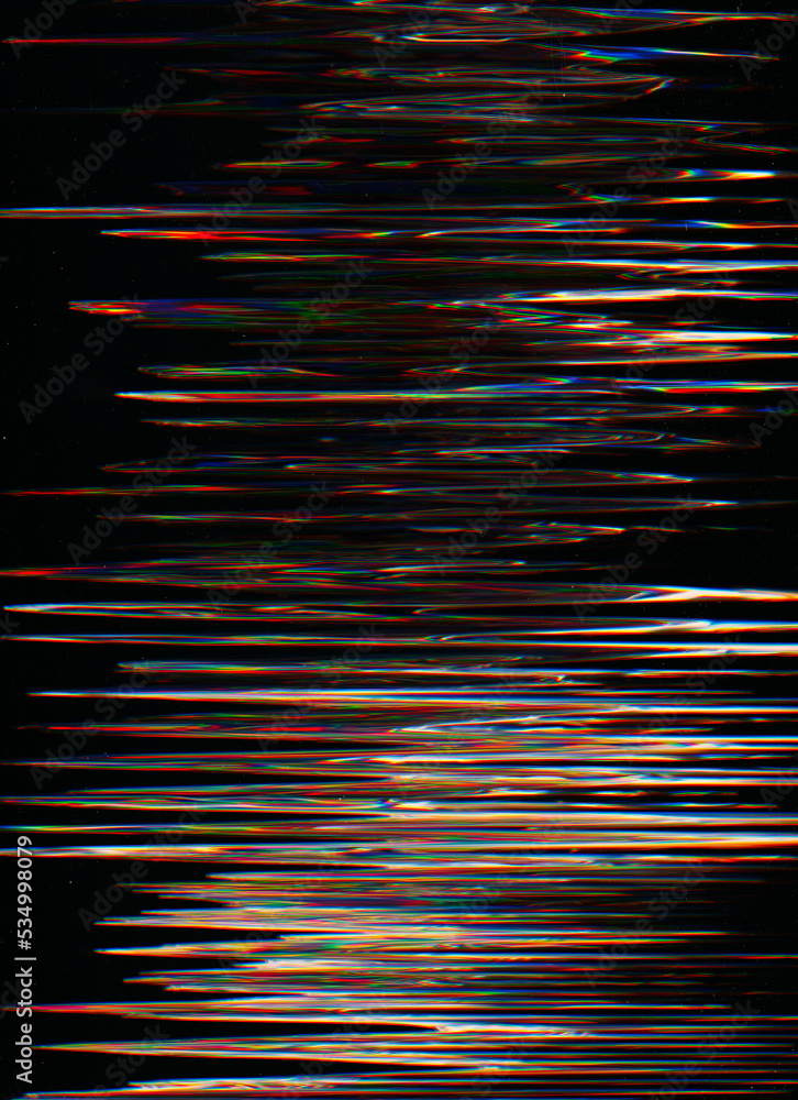 Glitch texture. Static noise. Distressed display. Red blue orange color ...